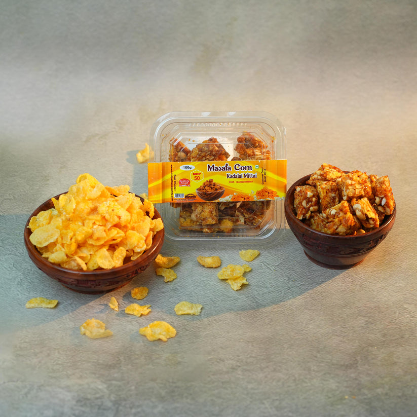 100 gm Masala Corn Kadalai Mittai. – KOVILPATTI ASIA CANDY