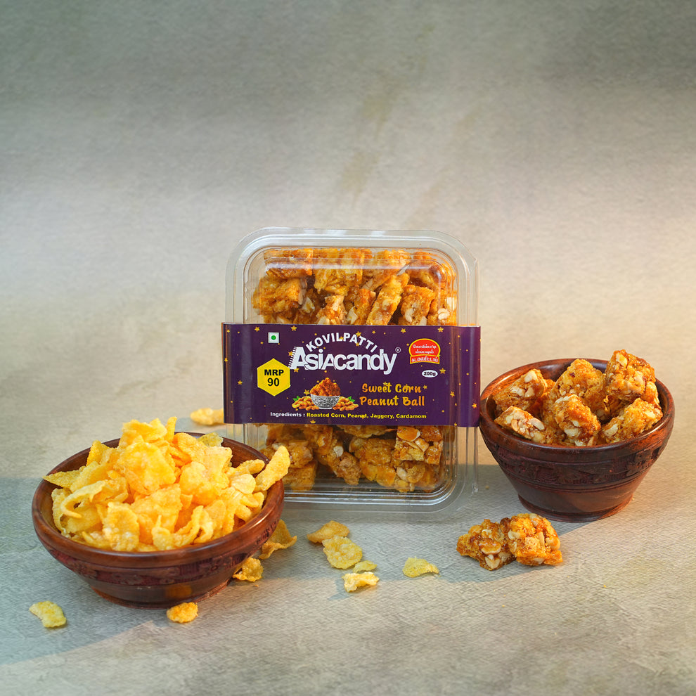 200 GM Sweet Corn Kadalai Mittai Premium – KOVILPATTI ASIA CANDY